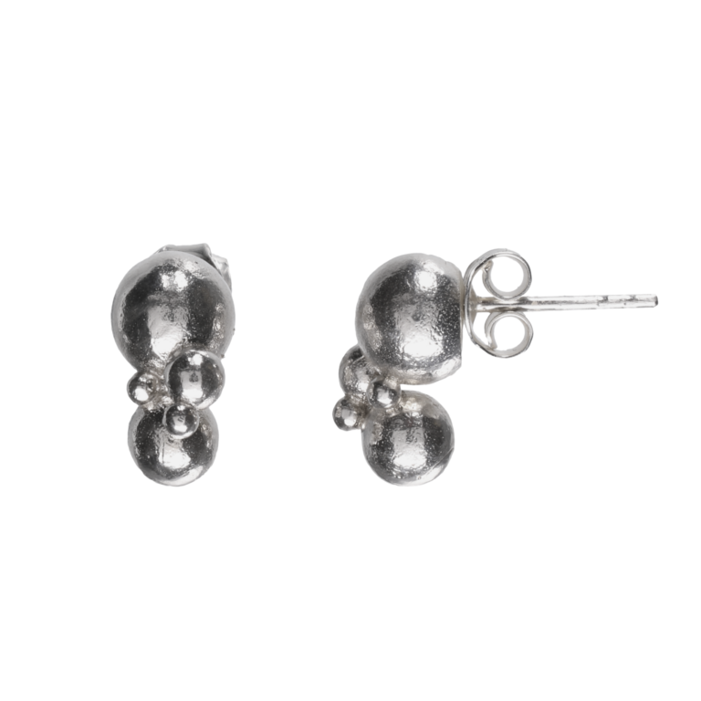 Kupliva-korvakorut, nappikiinnitys (hopea) • Jules & Beryl